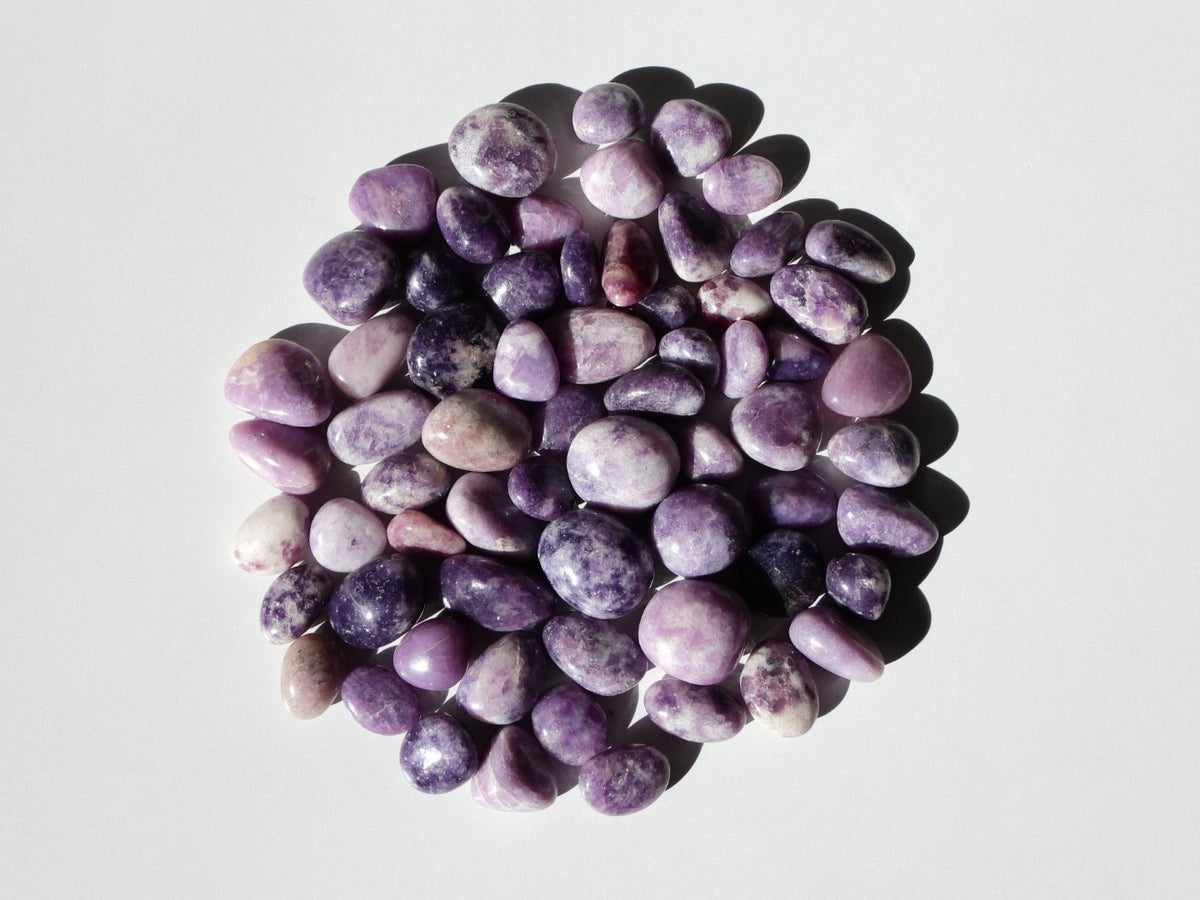 Lepidolite tumbles – Cosmic Earth